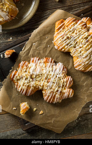 Homemade Sweet Breakfast Bear Claw Pastry with Almonds Stock Photo - Alamy