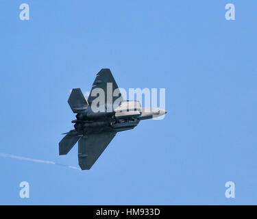 USAF F-22 Raptor with bomb bay doors open Stock Photo - Alamy