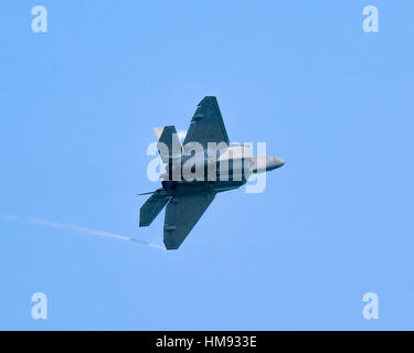 USAF F-22 Raptor with bomb bay doors open Stock Photo - Alamy
