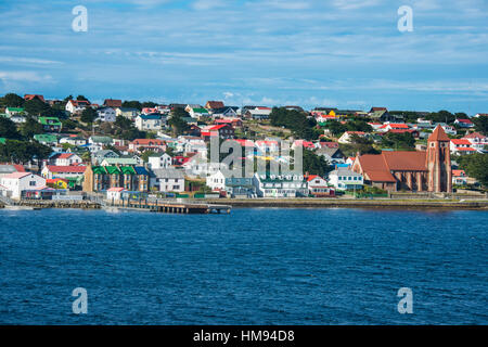 Colourful houses, Stanley, capital of the Falkland Islands, South ...