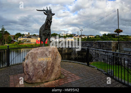 sculpture of King Puck, Killorglin, County Kerry, Ireland. King Puck, a ...