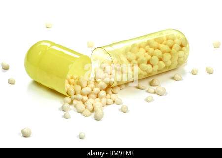 hard-shelled capsule isolated on white background Stock Photo - Alamy