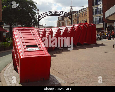 'telephone box' kingston surrey red 'David Mach' 'Out of Order' BT ...