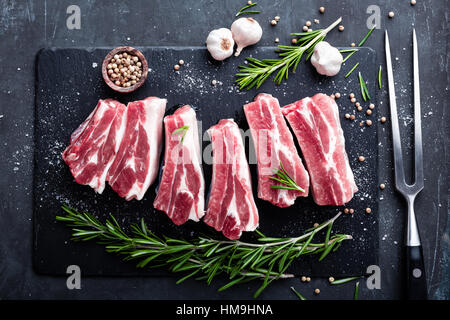 raw pork ribs Stock Photo - Alamy