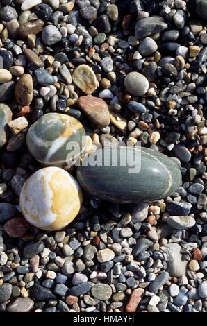 Mottled coloured rock, Paleochora, Crete, Greece Stock Photo - Alamy
