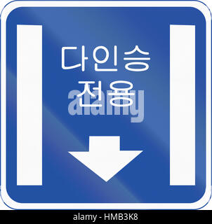 Korea Traffic Safety Sign with the word Stop in English and Korean ...