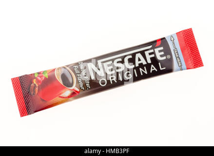 Nescafe original coffee sachet Stock Photo - Alamy