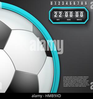 Football Coming Soon and countdown timer Stock Vector Image & Art - Alamy