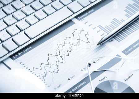 Preparing average sales report Stock Photo - Alamy