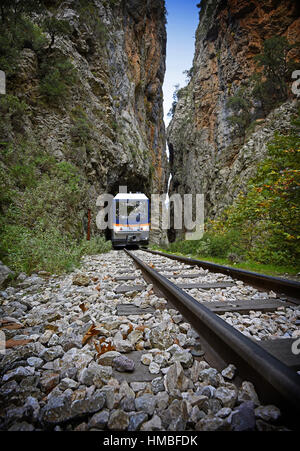 Diakopto - Kalavrita route Odontotos rack railway. Mega Spileon train ...