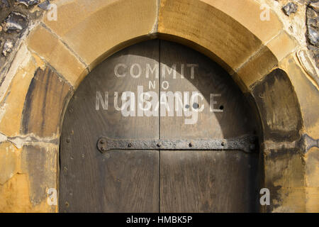 Old "Commit No Nuisance" sign on wall, Southwark, London, UK Stock ...