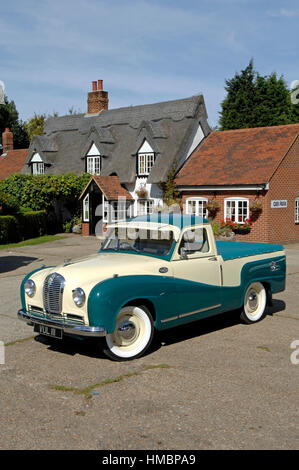 Austin A70 Pickup Truck at Pub Stock Photo - Alamy