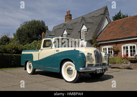 Austin A70 Pickup Truck at Pub Stock Photo - Alamy