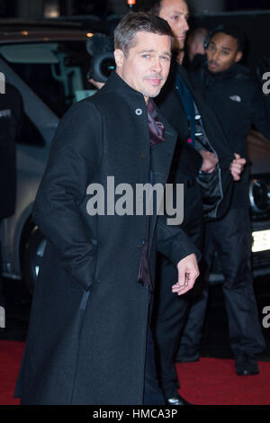 Actor Brad Pitt at the premier of the blockbuster movie Fury at the ...