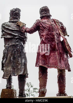 Sculpture is a representation of two of the fathers of The Republic of ...