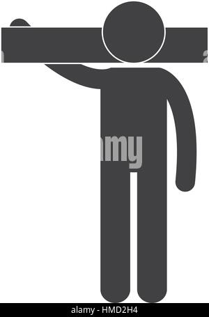 Handyman Worker using DIY work tools Stick Figure Pictogram Icons Stock ...