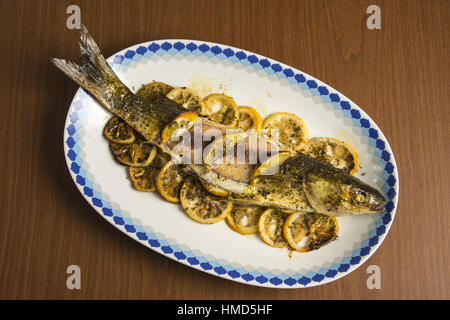 Baked Grey Mullet Stock Photo - Alamy