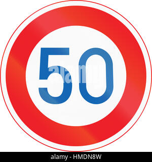 Japanese road sign - Maximum Speed Limit 80 kmh Stock Photo - Alamy