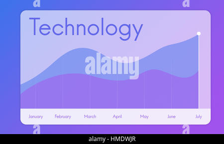 Connection Technology Monthly Graph Stock Photo - Alamy