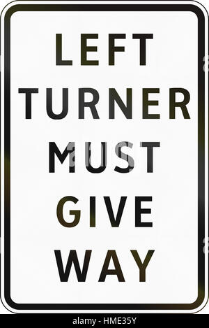 Road sign in the Philippines - Give Way in English and Filipino Stock ...