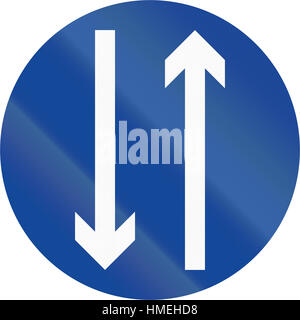 Road sign in the Philippines - Two-way hazard marker Stock Photo - Alamy