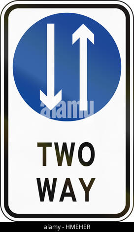 Road sign in the Philippines - Two-way hazard marker Stock Photo - Alamy