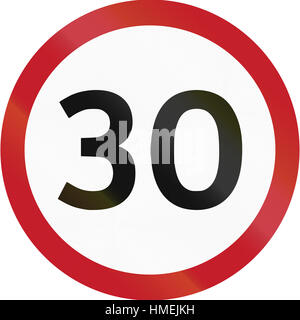 Road sign in the Philippines - Speed limit - Maximum 20 kph Stock Photo ...