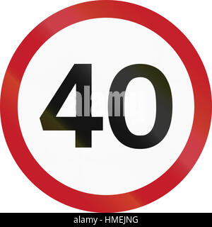 Road sign in the Philippines - Speed limit - Maximum 20 kph Stock Photo ...