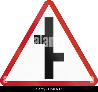 Road sign in the Philippines - Crossroads with priority Stock Photo - Alamy