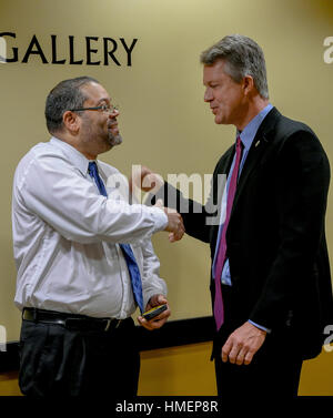 Emporia, Kansas, USA, 27th January, 2017 Chuck Samples and Congressman ...