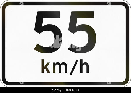Road sign in the Philippines - Speed limit - Maximum 20 kph Stock Photo ...