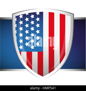 shield with usa flag Stock Vector Image & Art - Alamy
