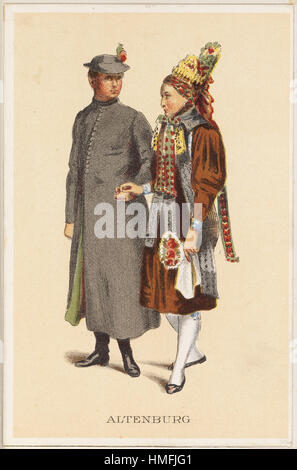 Louis Prang - German Peasant Costumes - Baden Prechthal Stock Photo - Alamy