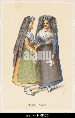 Louis Prang - German Peasant Costumes - Mecklenburg Stock Photo - Alamy