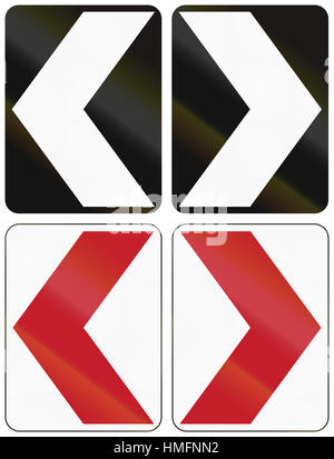 Road Direction Chevron signs on a left hand corner Stock Photo, Royalty ...