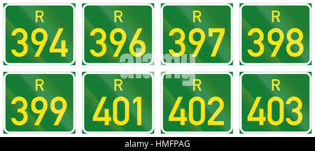 Collection of South African Regional route signs Stock Photo - Alamy