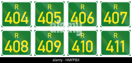 Collection of South African Provincial route signs Stock Photo - Alamy