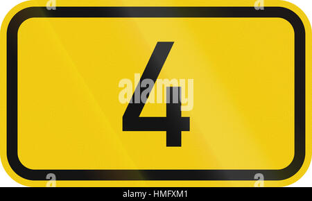 Numbered highway shield of a German Bundesstrasse (Federal road Stock ...