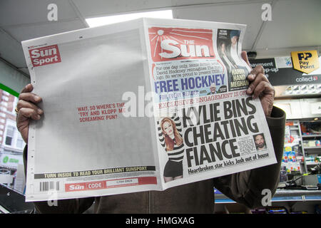 The Sun newspaper with logo designed by Artist David Hockney Stock ...