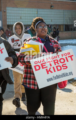 Detroit, USA. 3rd February, 2017. Students from Osborn High School ...