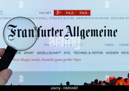 Frankfurter Allgemeine Online, website, Internet, Lupe, Monitor ...