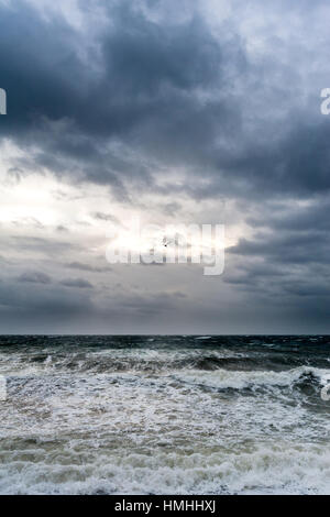 Stormy skies and rough waves at Point Holmes, Comox, British Columbia ...