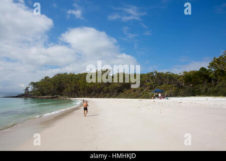 Greenfield Beach with soft white sand, Jervis bay, in summer,New South ...