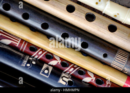Real flutes with holes Stock Photo - Alamy