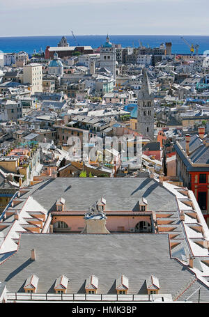 Cityscape, elevated view, Genoa, Liguria, Italy, Europe Stock Photo - Alamy
