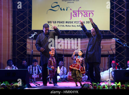 Kolkata, India. 3rd Feb, 2017. Yulia Usova of Otava Yo(Russia) performs ...