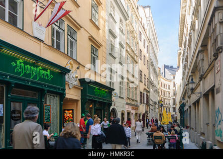 Wien, Vienna: alley Naglergasse, 01. Old Town, Wien, Austria Stock ...