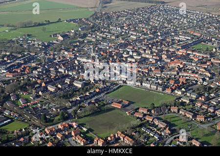 aerial view of Pocklington town centre, Yorkshire Stock Photo - Alamy