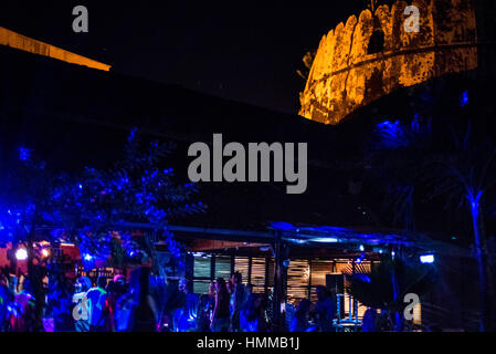 Night party at the area of the Old Fort in Stone Town, Zanzibar ...