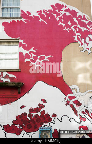 Graffiti of a wave Stock Photo - Alamy